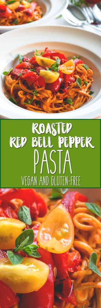 Roasted Red Bell Pepper Pasta - The Healthful Ideas