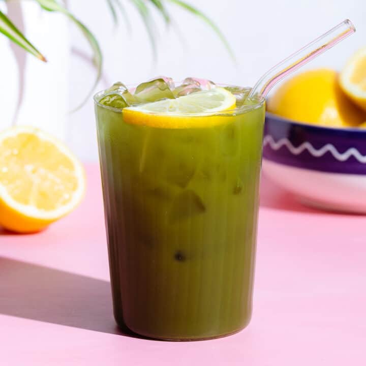 Iced Matcha Lemonade - The Healthful Ideas