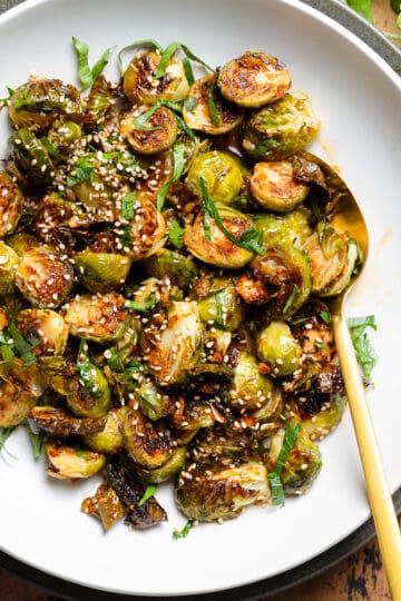 Soy Glazed Brussels Sprouts - The Healthful Ideas