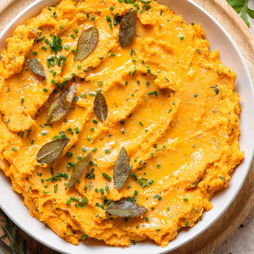 Savory Mashed Sweet Potatoes - The Healthful Ideas