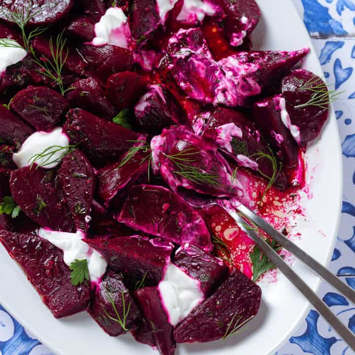 Greek Beet Salad with Yogurt - The Healthful Ideas