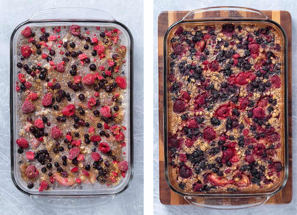Mixed Berry Baked Oatmeal - The Healthful Ideas