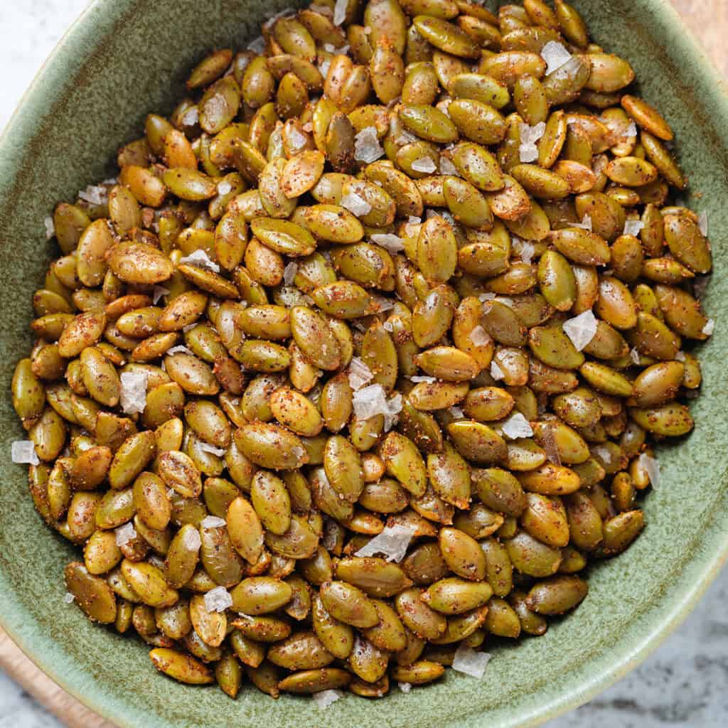 Spicy Roasted Pepitas - The Healthful Ideas