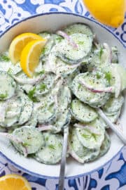 Tzatziki Cucumber Salad - The Healthful Ideas