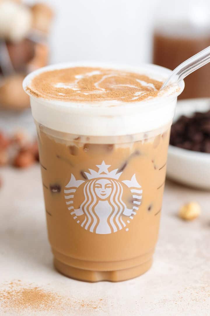 Iced Hazelnut Latte - The Healthful Ideas