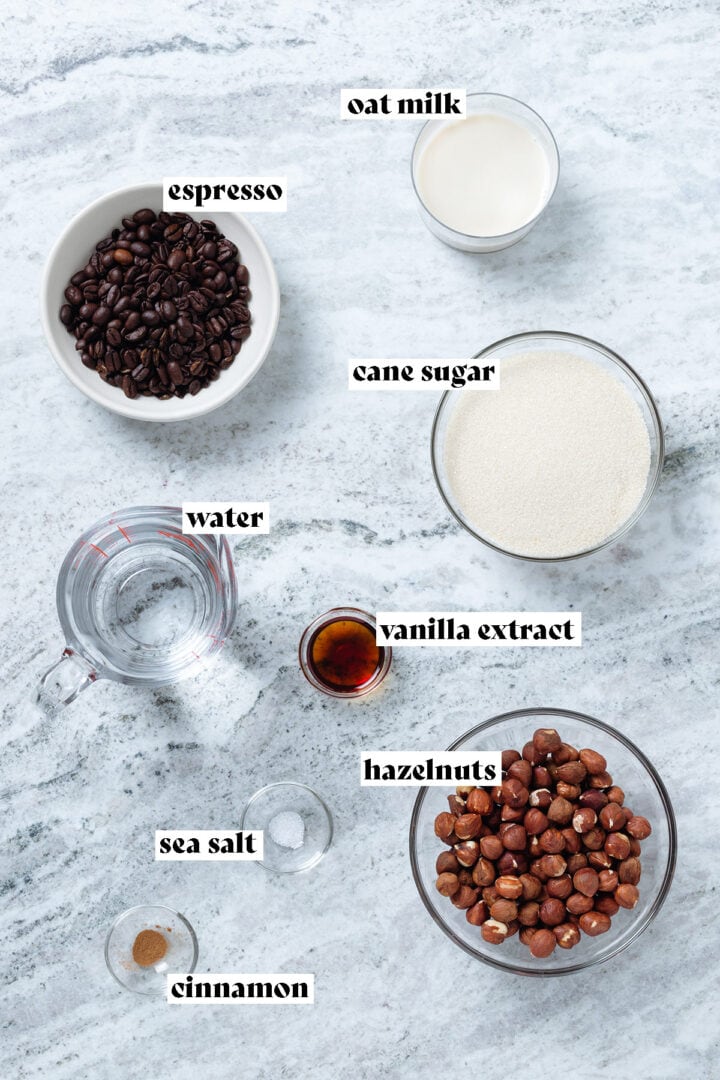Iced Hazelnut Latte - The Healthful Ideas