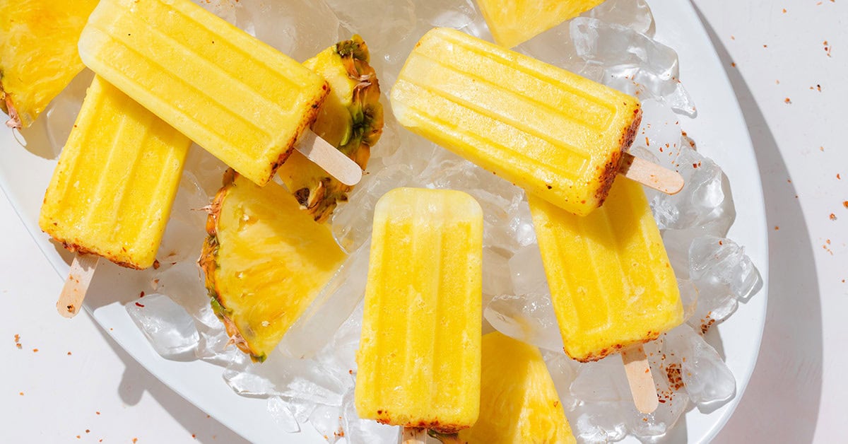 Pineapple Popsicles - The Healthful Ideas