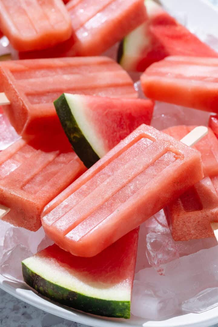 Watermelon Mint Popsicles - The Healthful Ideas