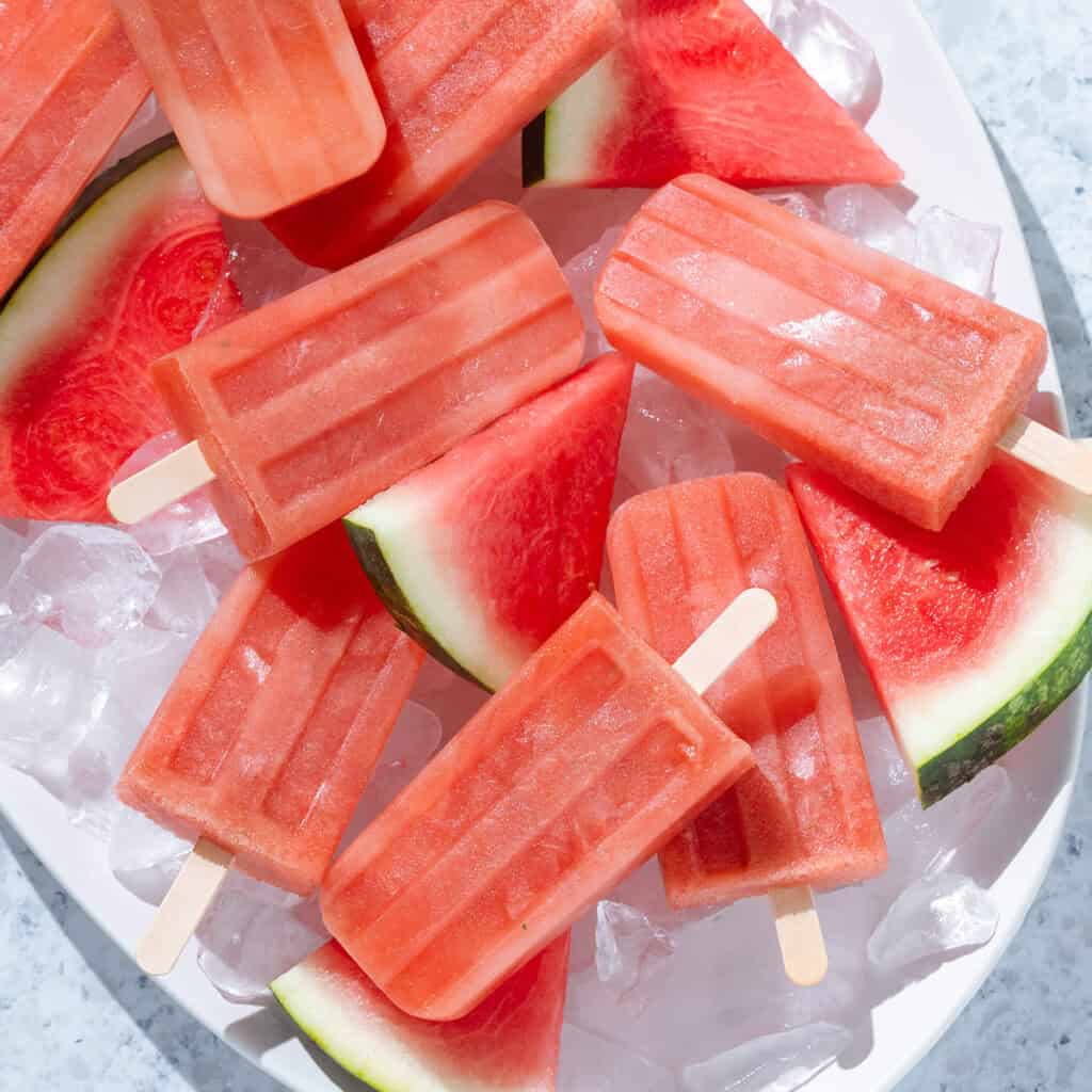 Watermelon Mint Popsicles - The Healthful Ideas
