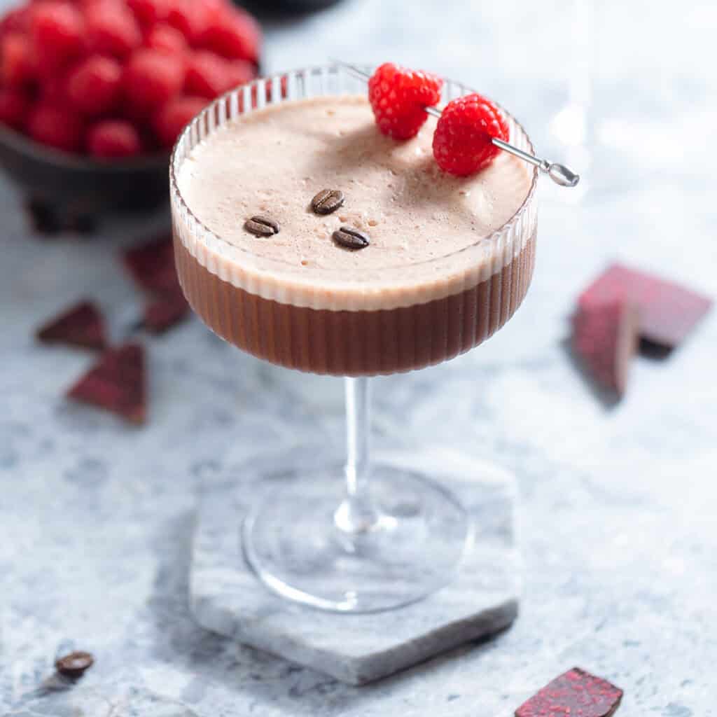 Raspberry Chocolate Espresso Martini - The Healthful Ideas