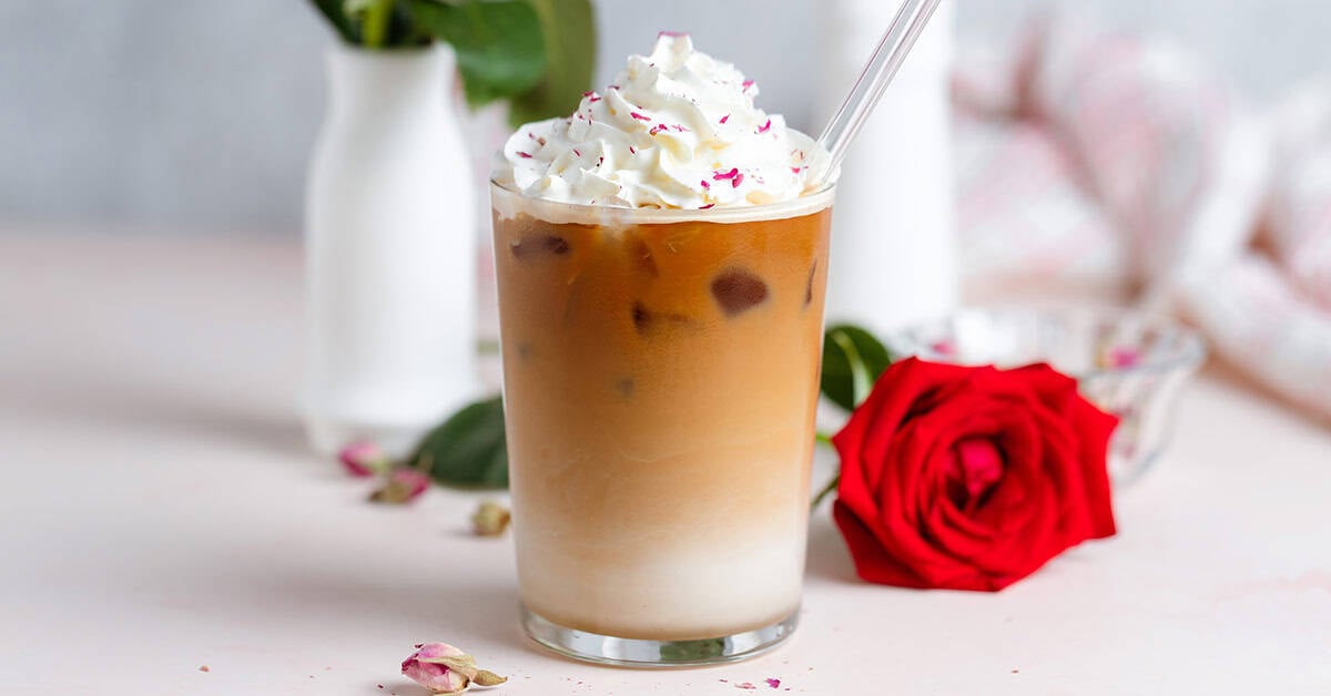 Iced Rose Latte - The Healthful Ideas