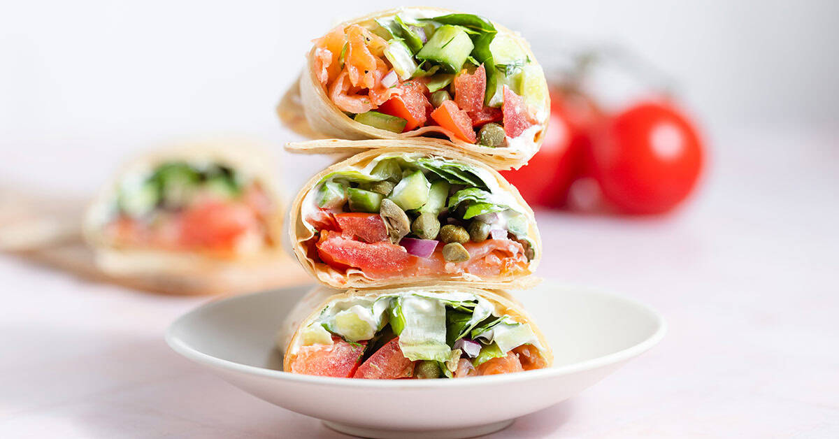 Smoked Salmon Wrap - The Healthful Ideas