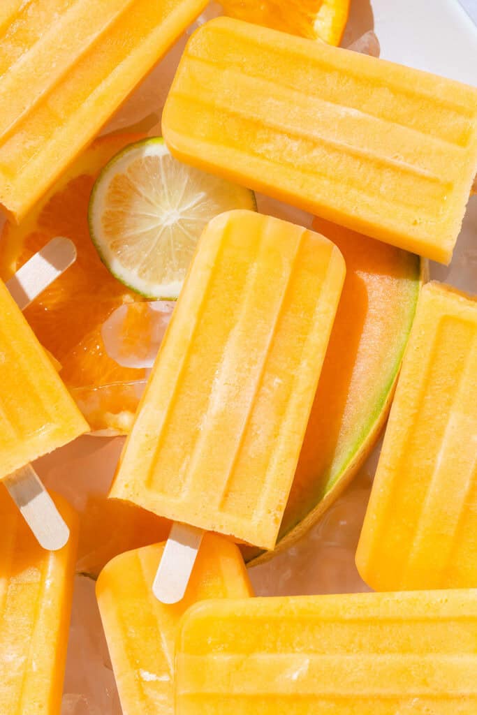 Cantaloupe Popsicles - The Healthful Ideas
