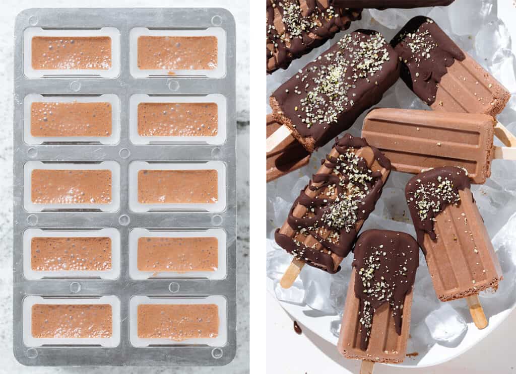 Double Chocolate Popsicles - The Healthful Ideas