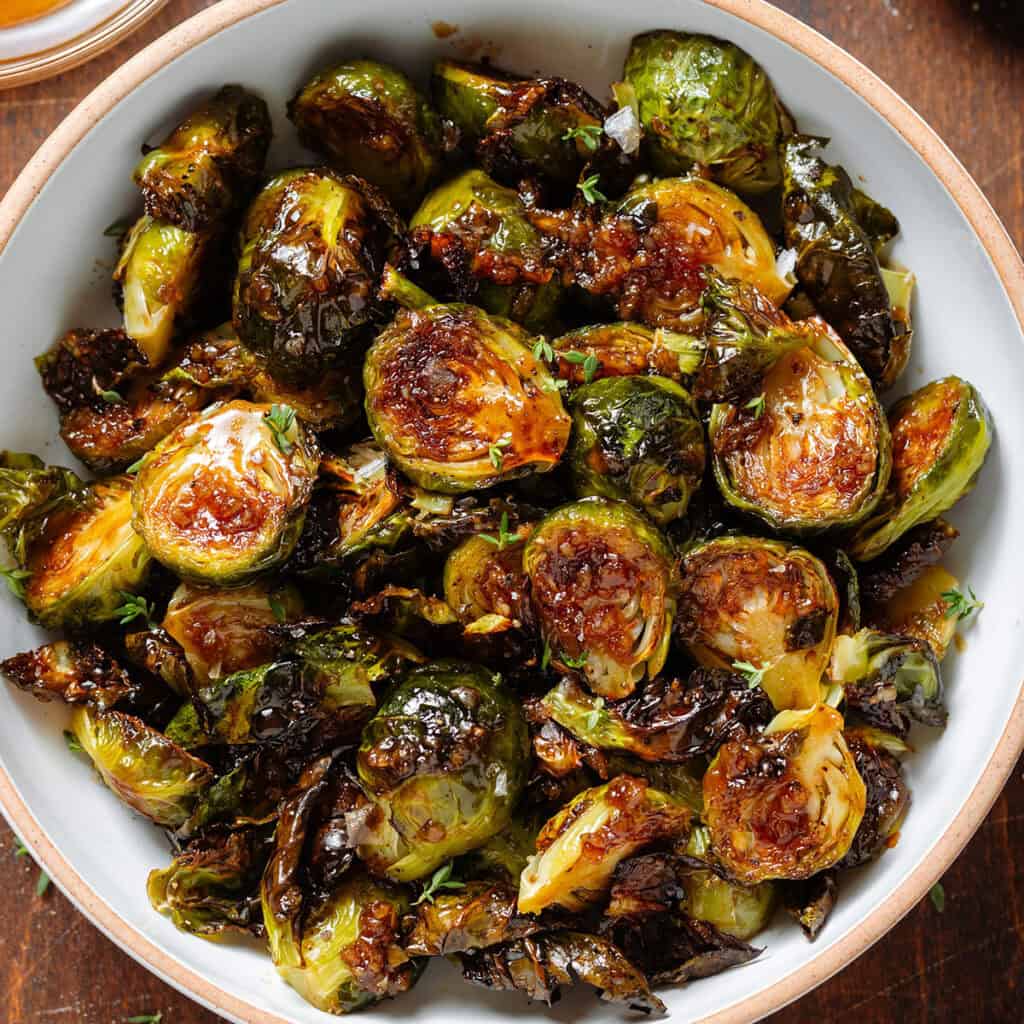 Honey Balsamic Brussels Sprouts - The Healthful Ideas