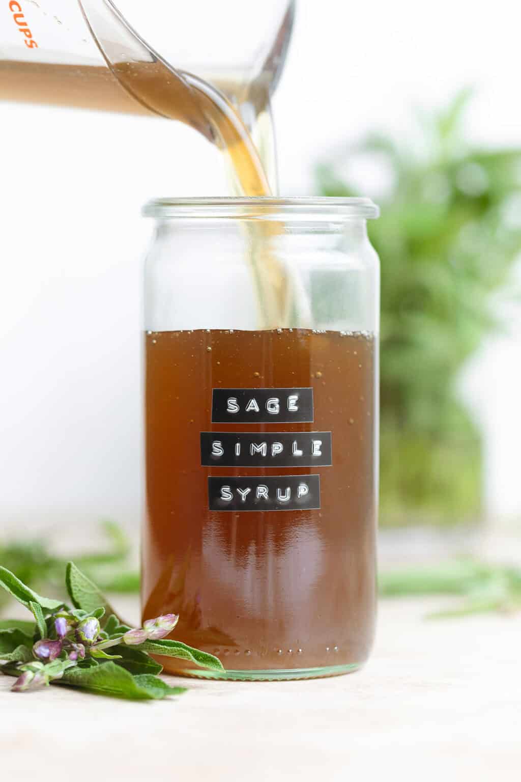 Sage Simple Syrup - The Healthful Ideas