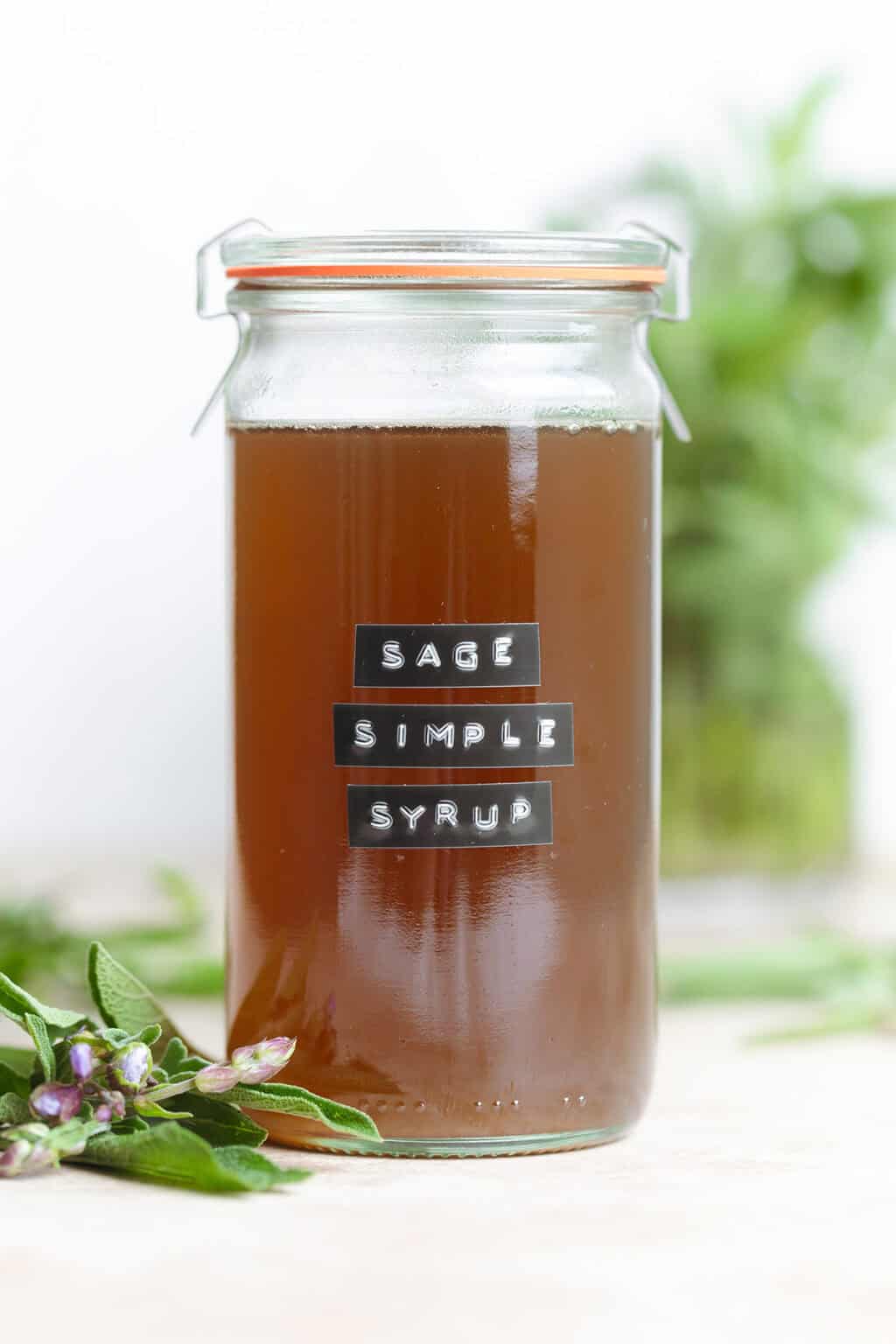 Sage Simple Syrup - The Healthful Ideas