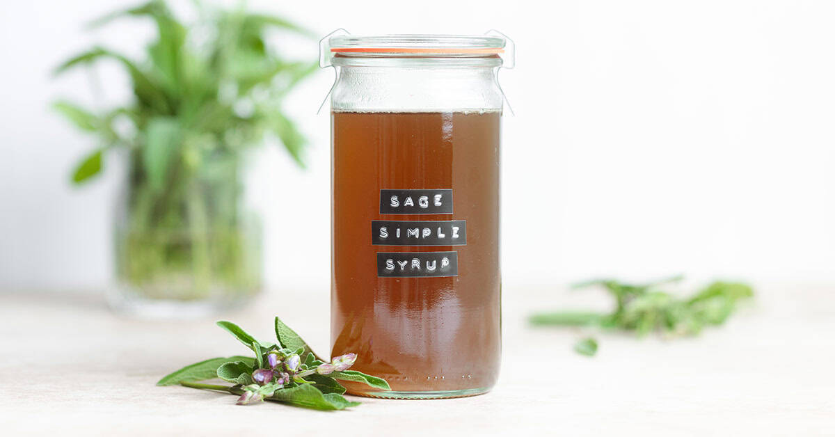 Sage Simple Syrup - The Healthful Ideas