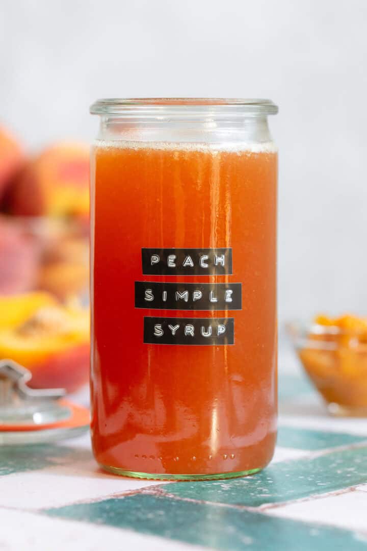 Peach Simple Syrup - The Healthful Ideas