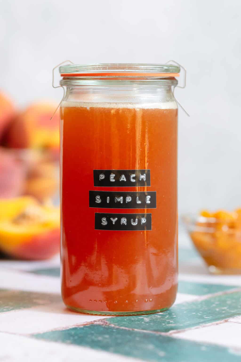 Peach Simple Syrup - The Healthful Ideas