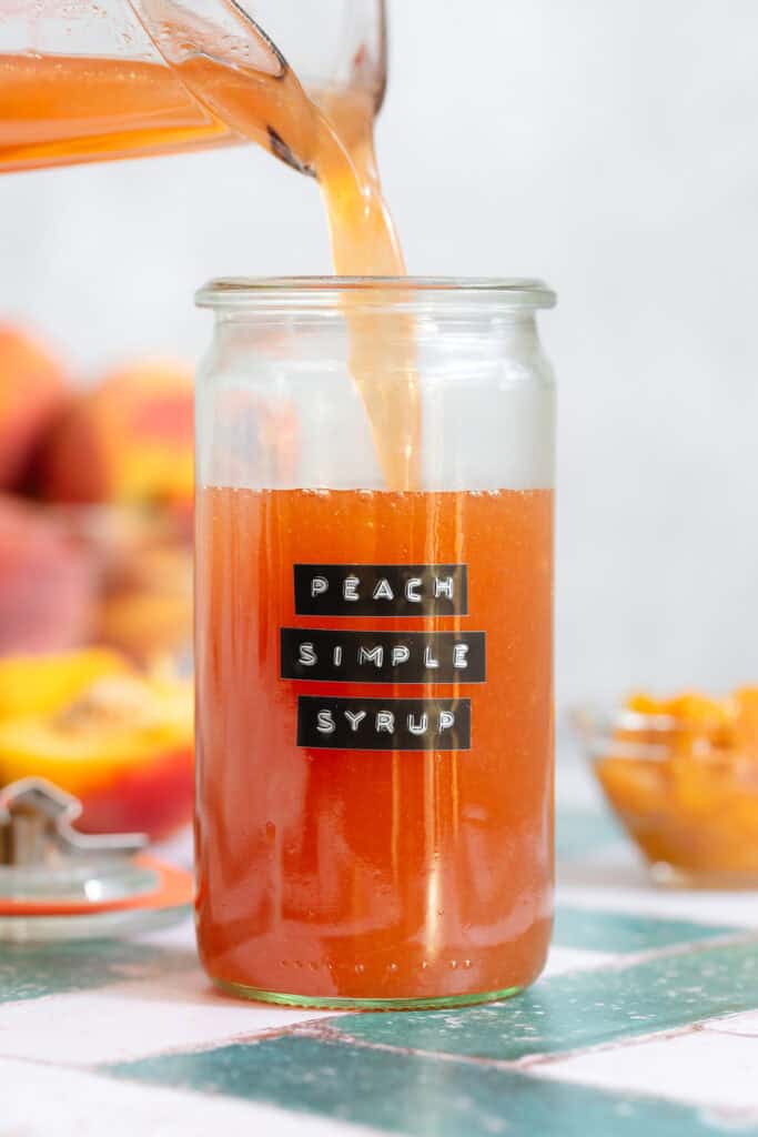 Peach Simple Syrup - The Healthful Ideas