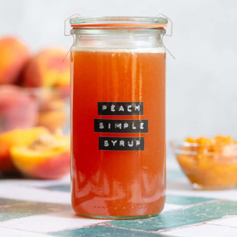 Peach Simple Syrup - The Healthful Ideas