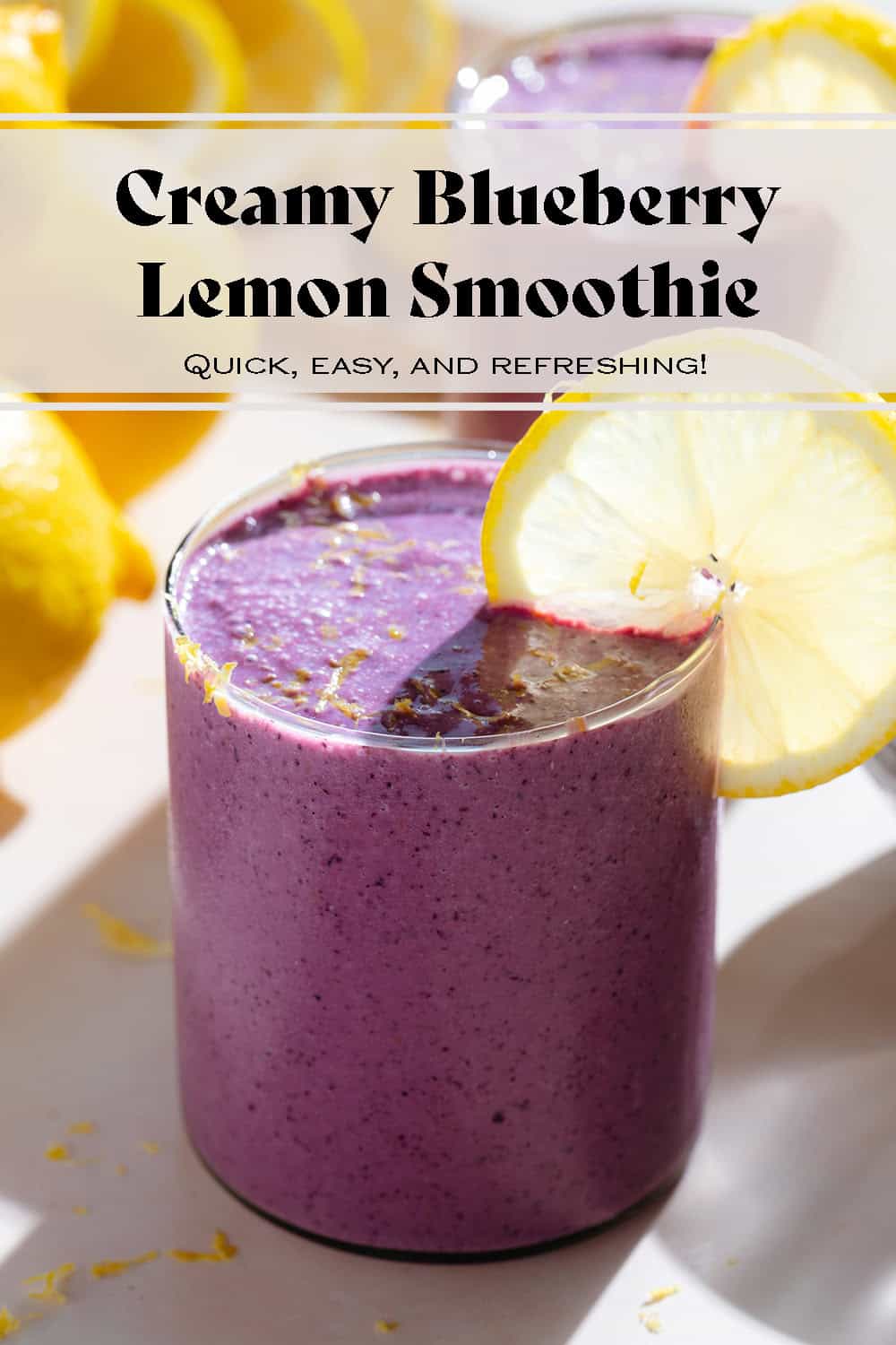 Blueberry Lemon Smoothie - The Healthful Ideas