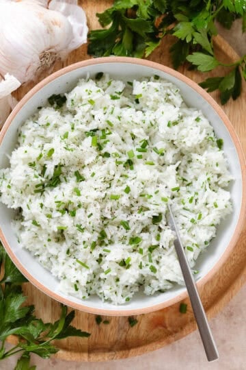 Herb and Garlic Rice - The Healthful Ideas