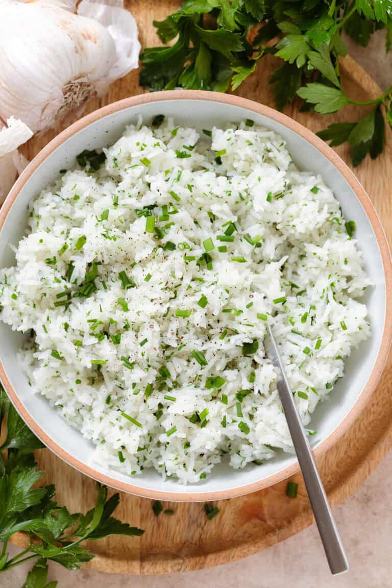 Herb and Garlic Rice - The Healthful Ideas