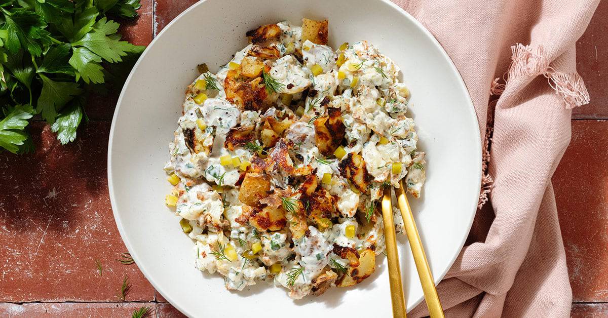 Crispy Smashed Potato Salad - The Healthful Ideas