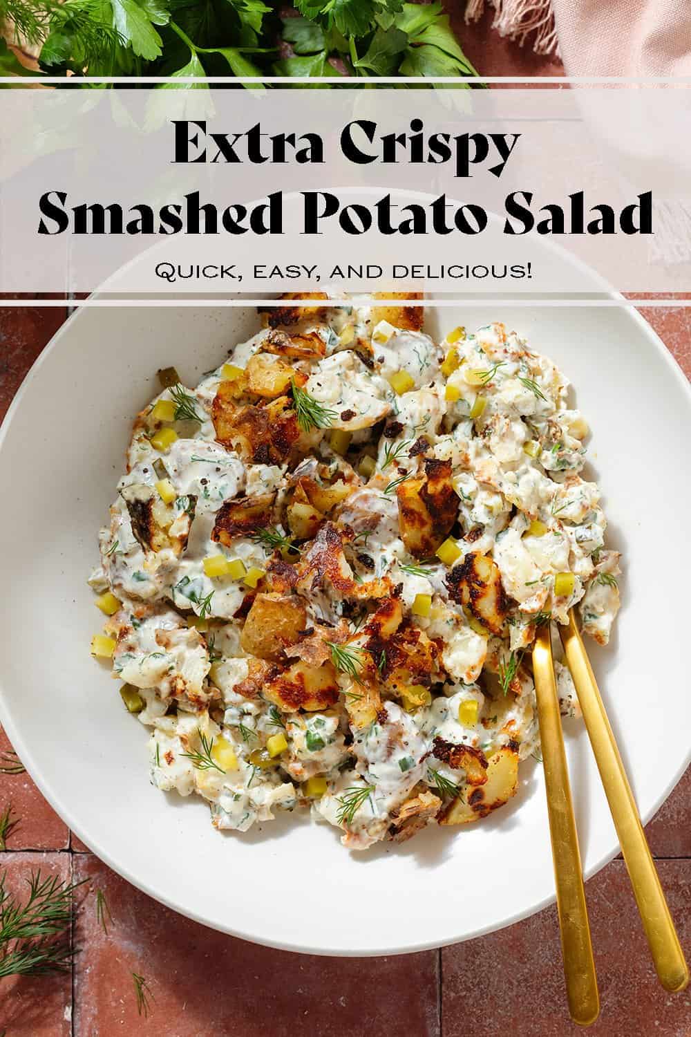 Crispy Smashed Potato Salad - The Healthful Ideas