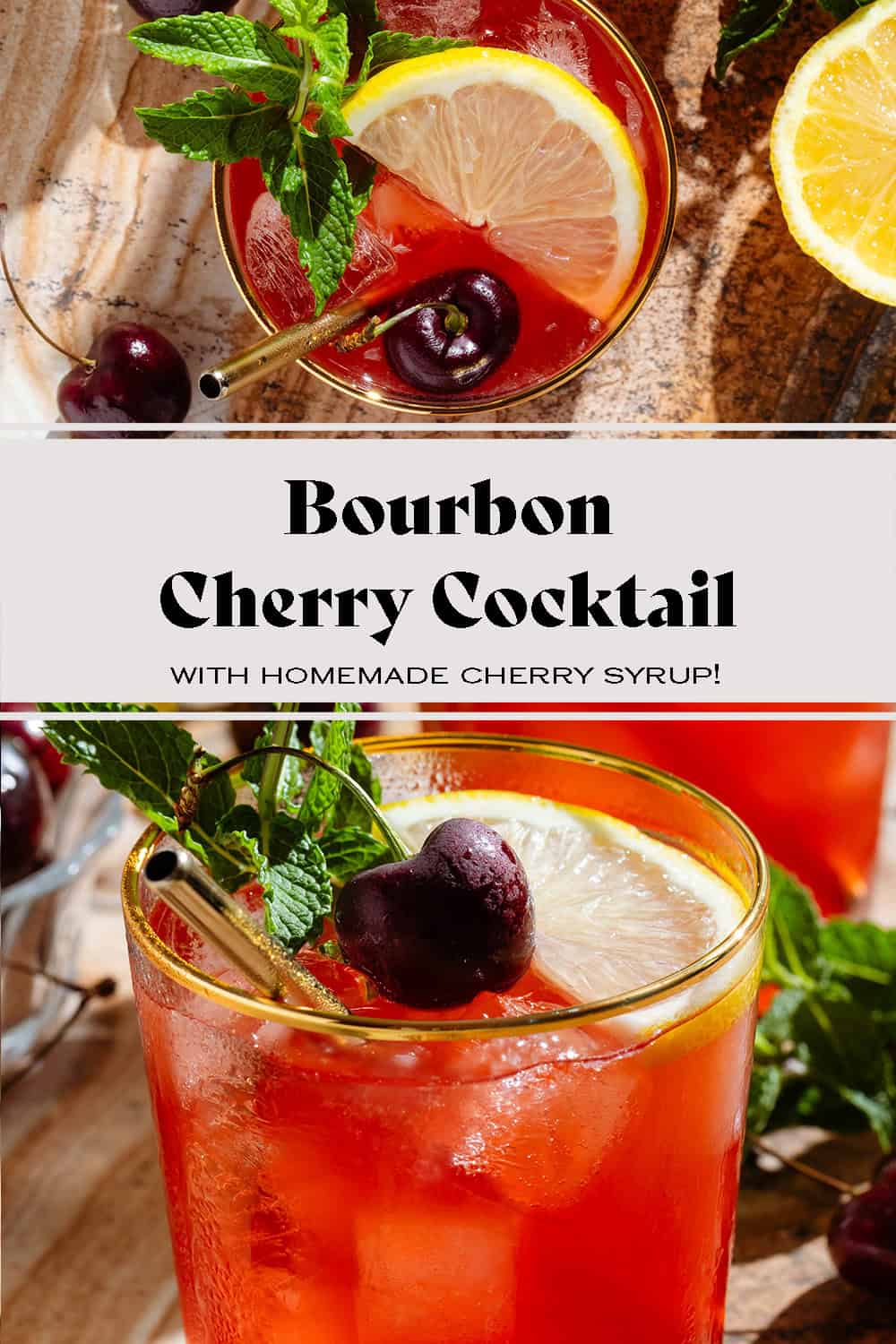Bourbon Cherry Cocktail - The Healthful Ideas