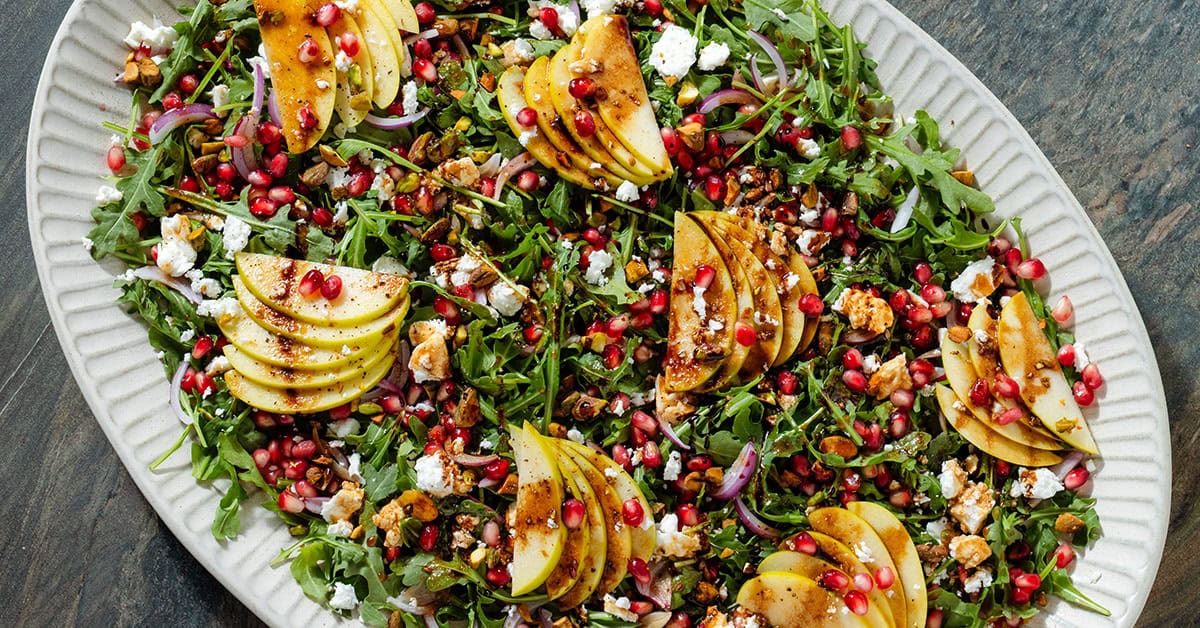Pomegranate Arugula Salad - The Healthful Ideas