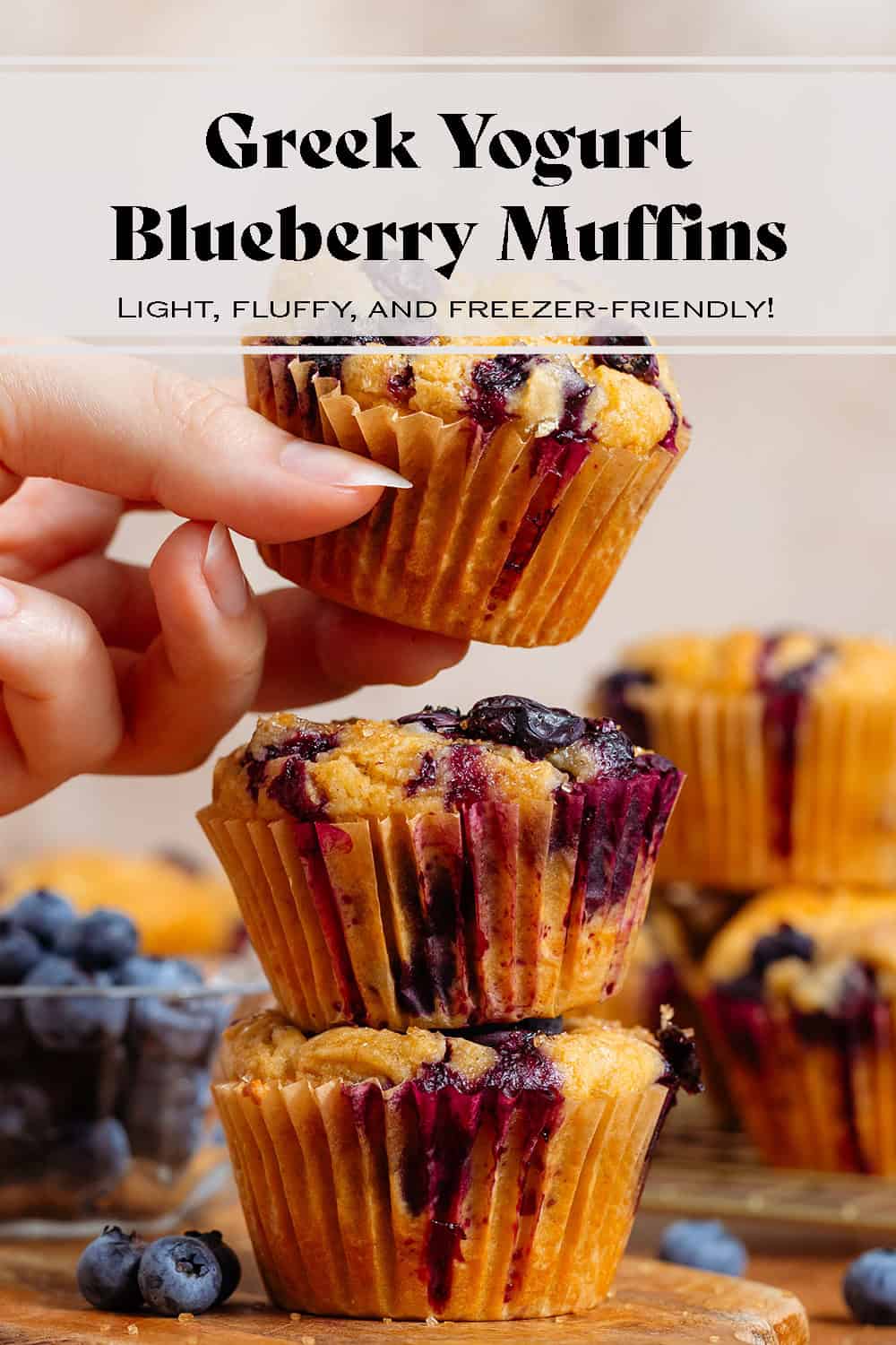 Blueberry Greek Yogurt Muffins - The Healthful Ideas